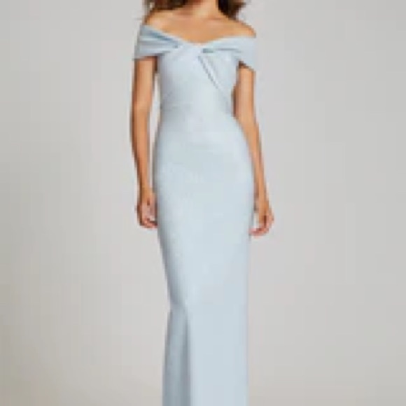 Teri Jon | Dresses | Teri Jon Brand New Ice Blue Twisted Front | Poshmark